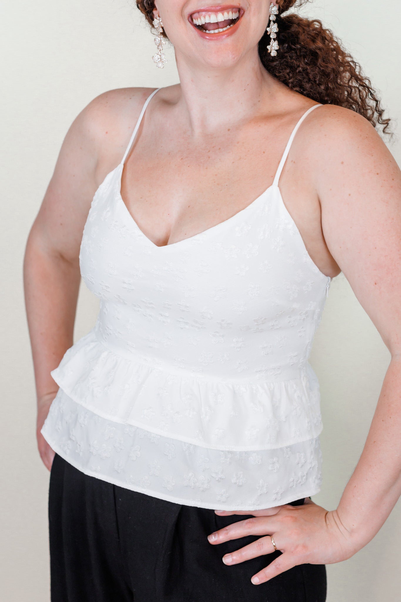Allison White Peplum Top – Love, Odette